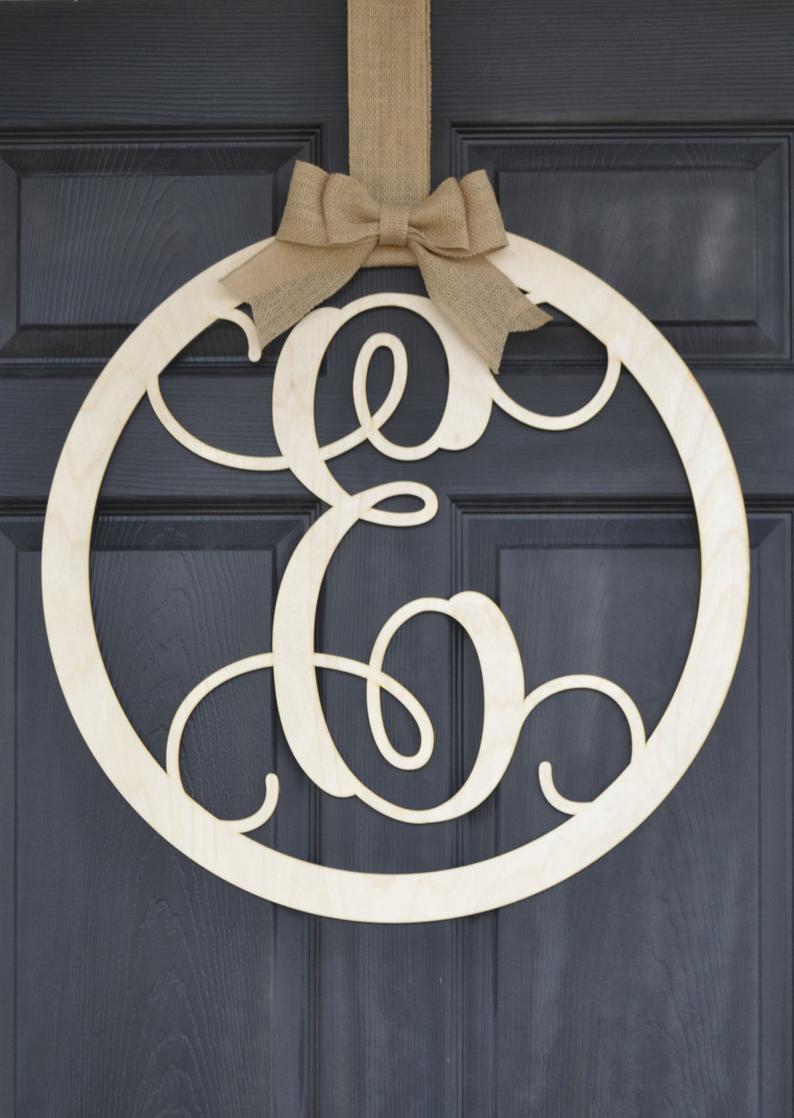 Wood Monogram Door Hanger-Single Letter – Integrity Designs Co